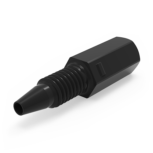 PPS Black One-Piece Hex-Head Fittings - 10-32 (Pack of 5) – VICI Precision Sampling