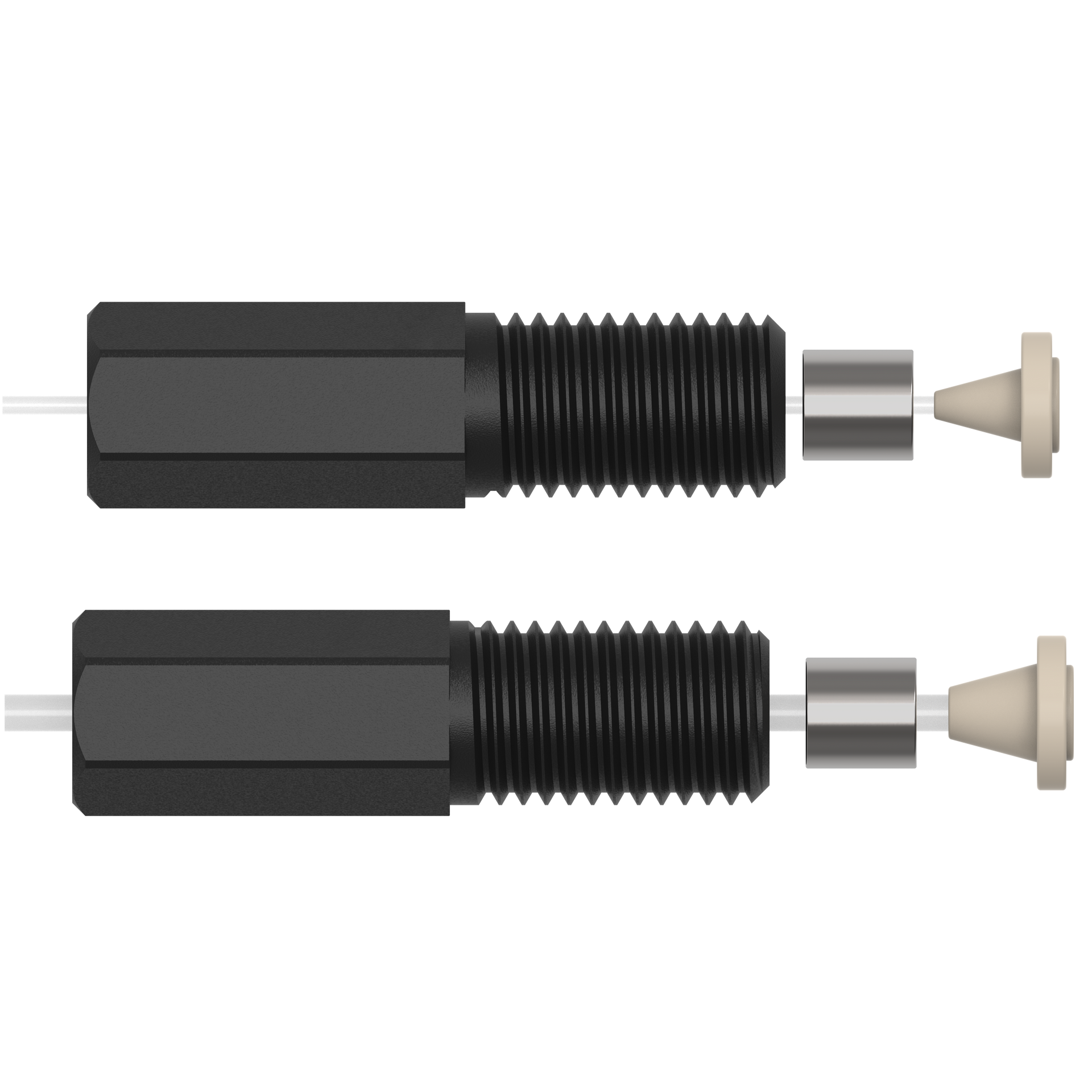 PPS Hex-Head Nuts - Flangeless or Flanged 1/4-28 Connections ferrule 1 ...
